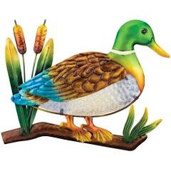 Glass Mallard Standing wall Decor